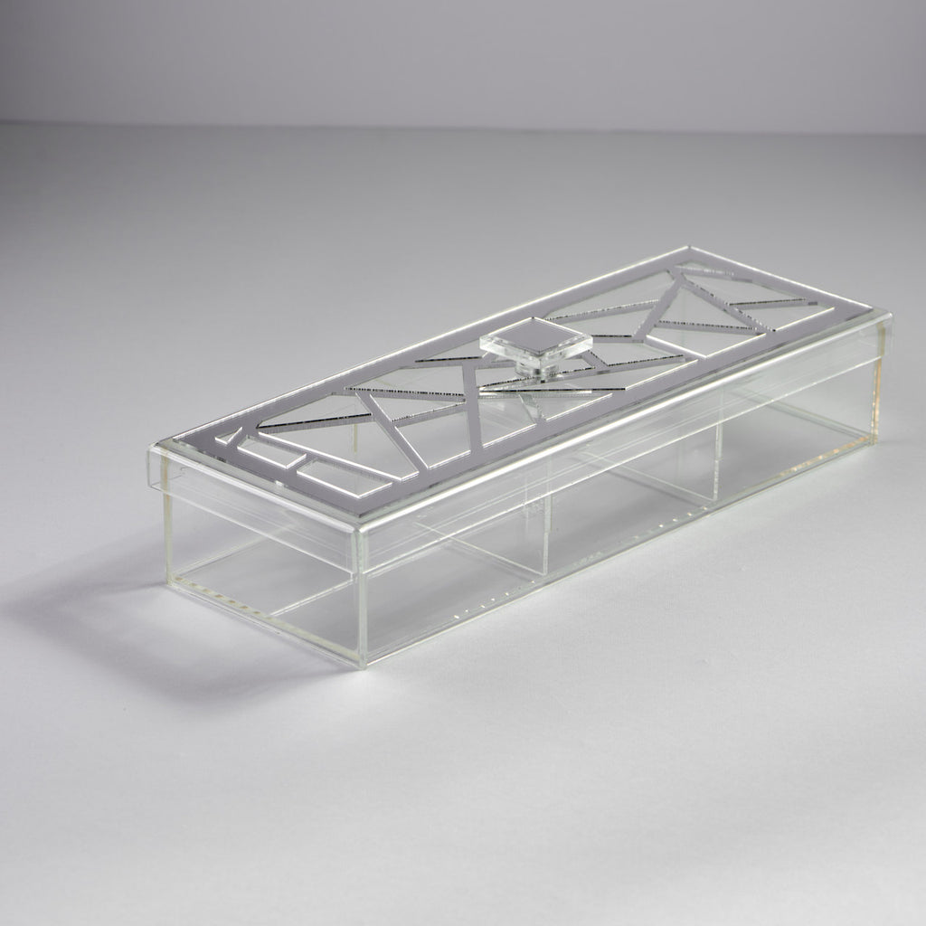 Irregular Large 3-compartments box – Zee Designs Plexiglass