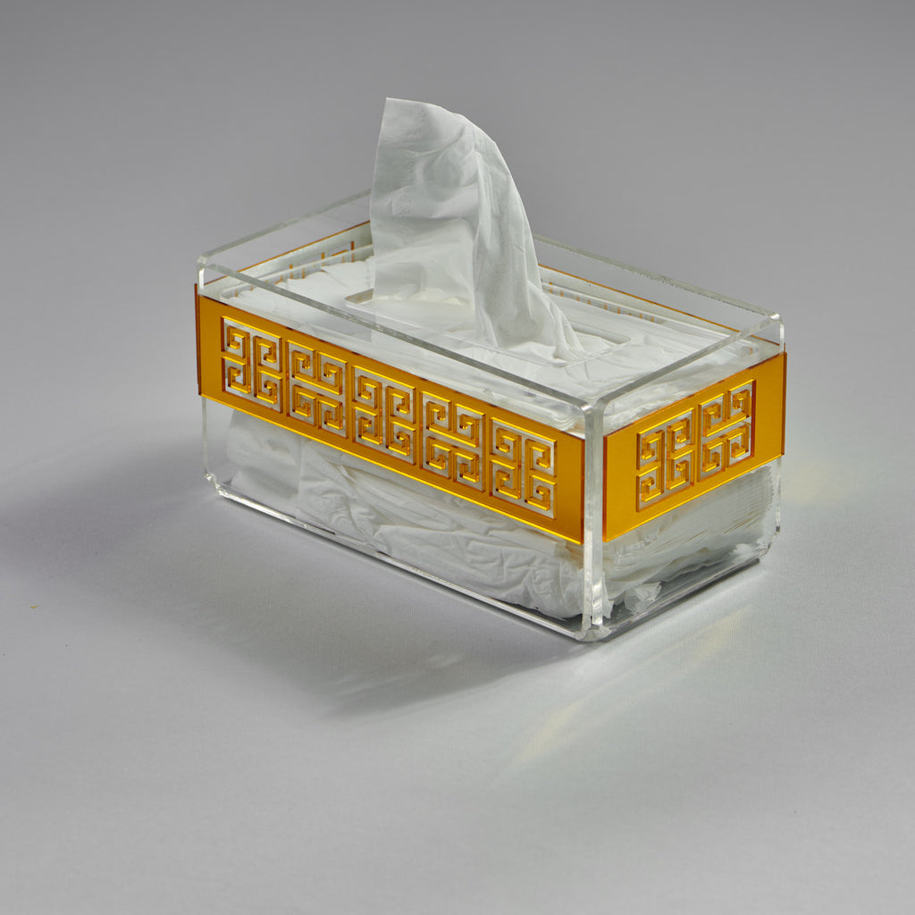 Greek Key Tissue Box – Zee Designs Plexiglass