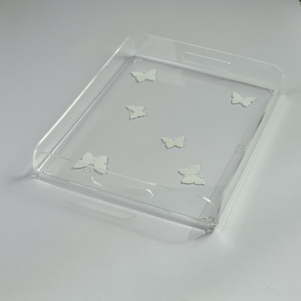 Butterflies Serving Tray – Zee Designs Plexiglass