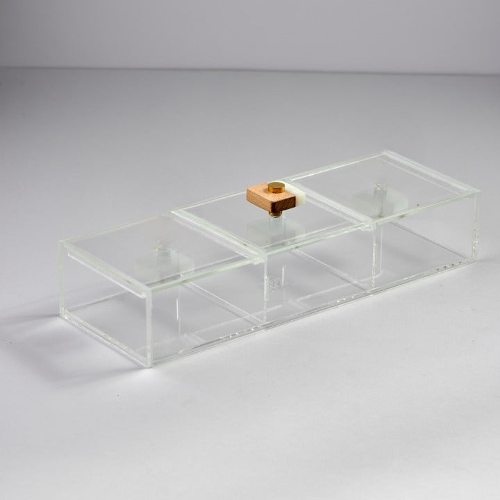 Resin Large 3-compartments box – Zee Designs Plexiglass
